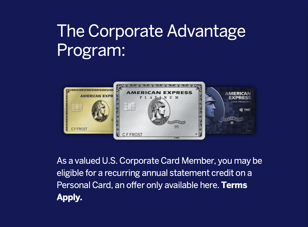 Amex Corporate Advantage Program - 信用卡 - 美卡论坛