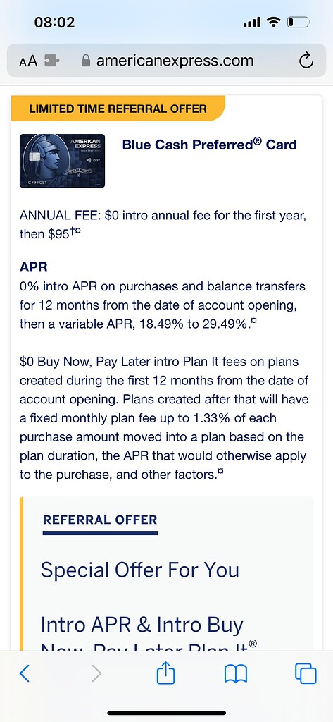 AMEX BCP 400刀+免首年年费 史高？ - 信用卡 - 美卡论坛