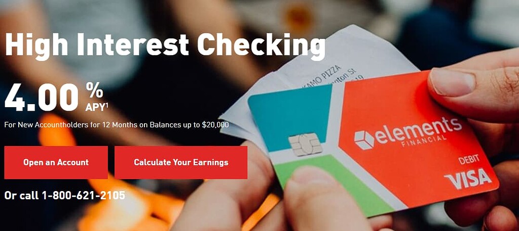 Elements这个银行怎么样？第一年 3.25% saving，4% checking 能上车么 - 银行账户 - 美卡论坛