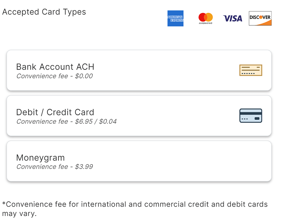 Debit / Credit Card Convenience fee - $6.95 / $0.04 - 玩卡 - 美卡论坛