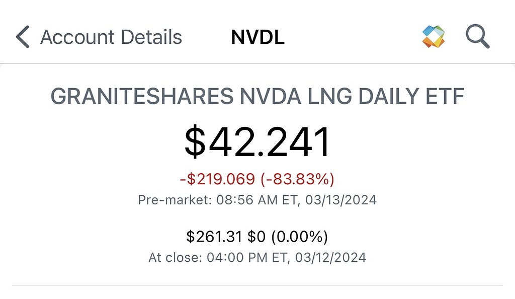 一早醒来被NVDL吓尿了 还以为英伟达破产了呢 - 股市投资 - 美卡论坛