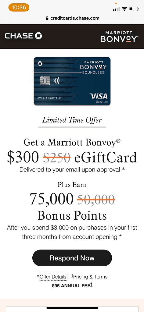 chase boundless 300刀gift card+75k点数 - 玩卡 - 美卡论坛