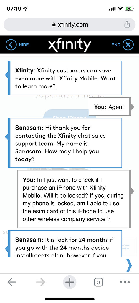 【不可以】Xfinity Mobile locked iPhone能用其他公司的SIM卡？ - 败家 - 美卡论坛