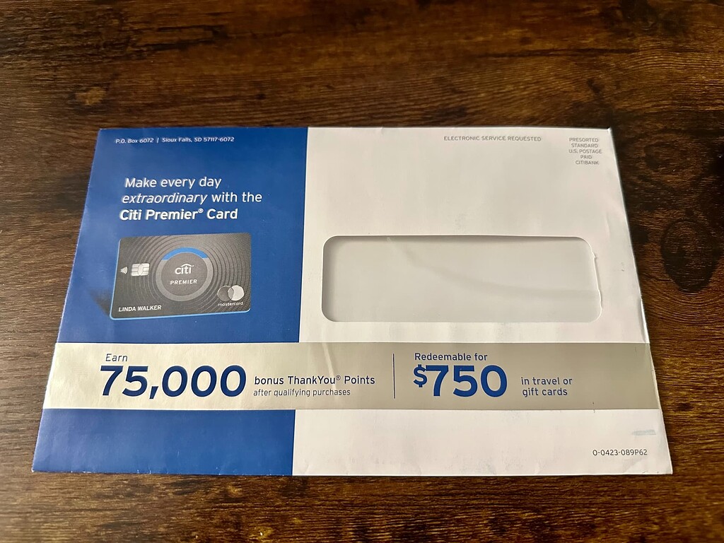Citi Premier 75k mail offer - 信用卡 - 美卡论坛