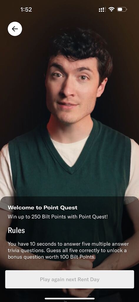 无法参加Point Quest，Play Now 按钮一直是灰色的，已经连续3个月了 - 玩卡 - 美卡论坛