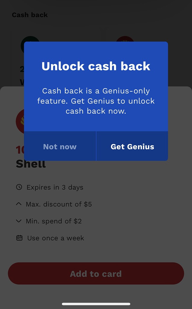 Albert的Cash back变成了Genius-only feature - 玩卡 - 美卡论坛