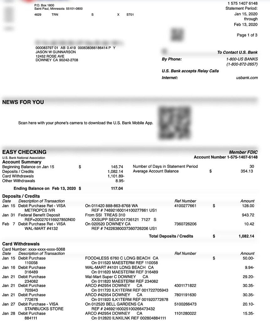 吐槽一下US Bank Statement的可读性 - 银行账户 - 美卡论坛