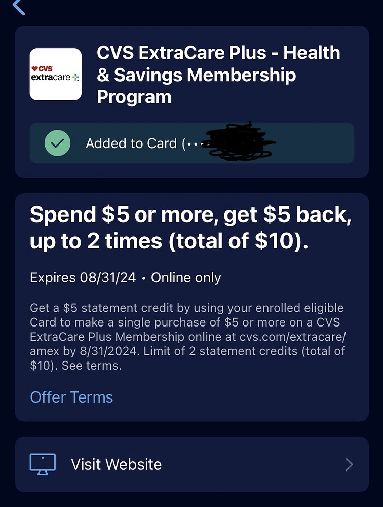Amex offer小羊毛，CVS $10 bonus - 玩卡 - 美卡论坛