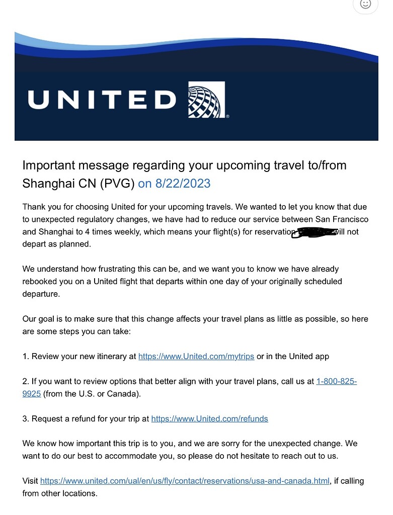 UA858被取消怎么操作 - 旅行 - 美卡论坛