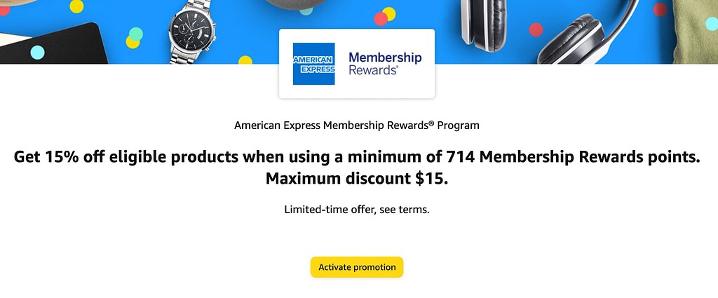 Amazon MR offer 15%off using a minimum of 714 MR - 第 2 页 - 玩卡 - 美卡论坛