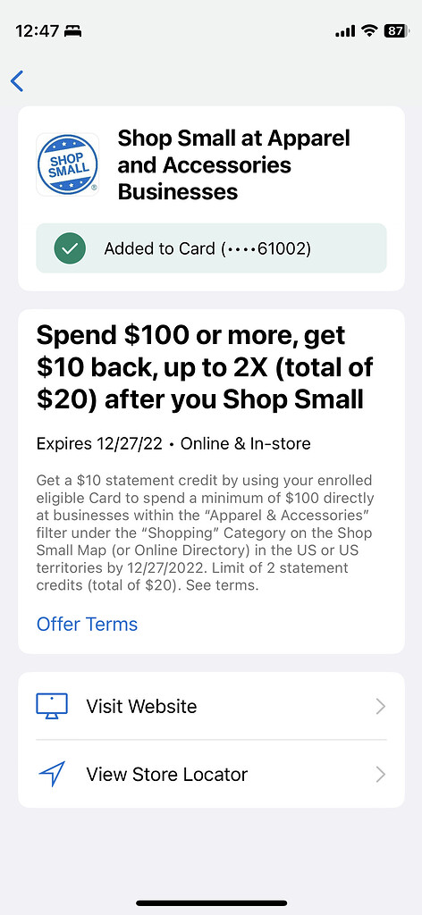 amex shop small offer如何薅 - 玩卡 - 美卡论坛