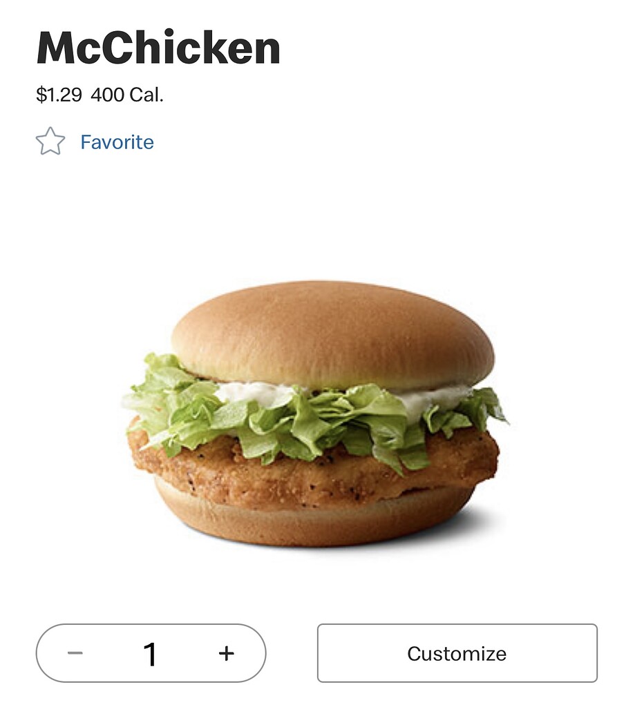 你们那里McChicken多少钱？ - 吃货 - 美卡论坛