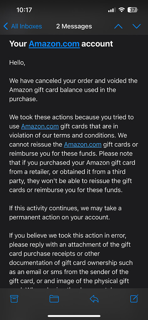amazon用礼品卡买床垫结果要void我的gift card balance取消订单（扯皮过后balance回来了） - 购物折扣 - 美卡论坛