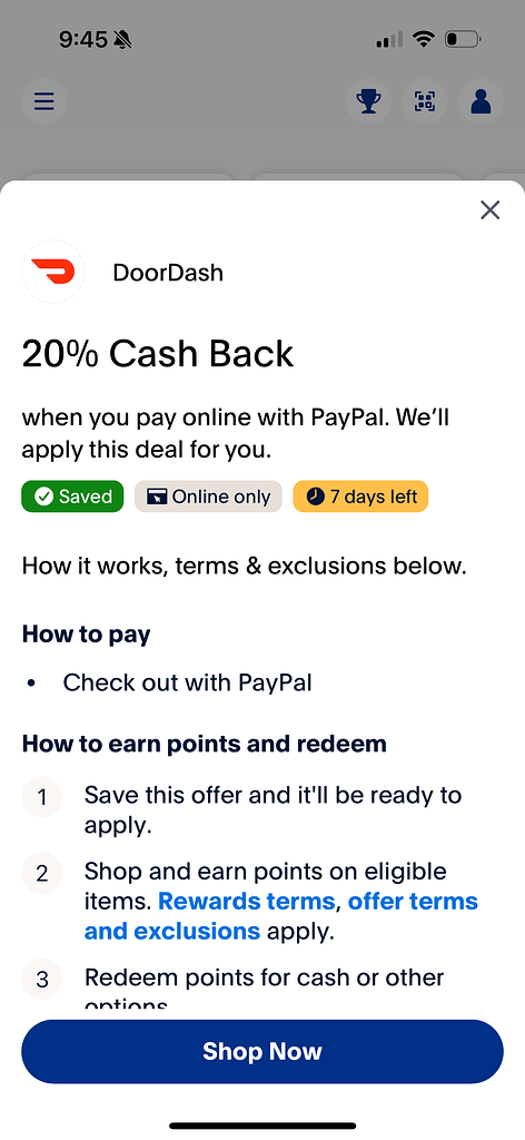 paypal 20%off doordash - 购物折扣 - 美卡论坛