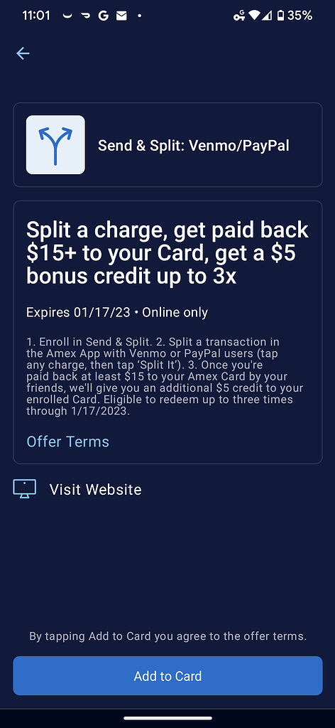 Amex Venmo小羊毛 - 玩卡 - 美卡论坛