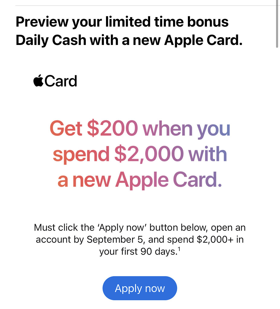 Apple Card 200开户奖励 - 信用卡 - 美卡论坛