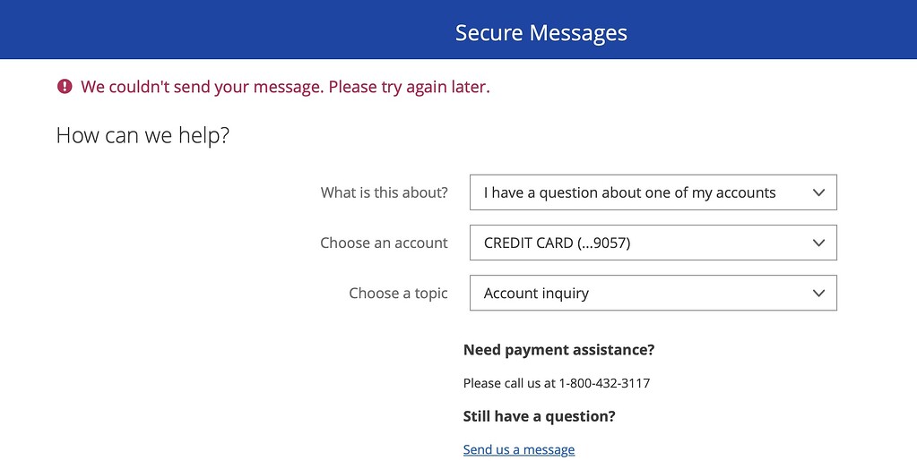 Chase Secure Message 发不出去 - 信用卡 - 美卡论坛
