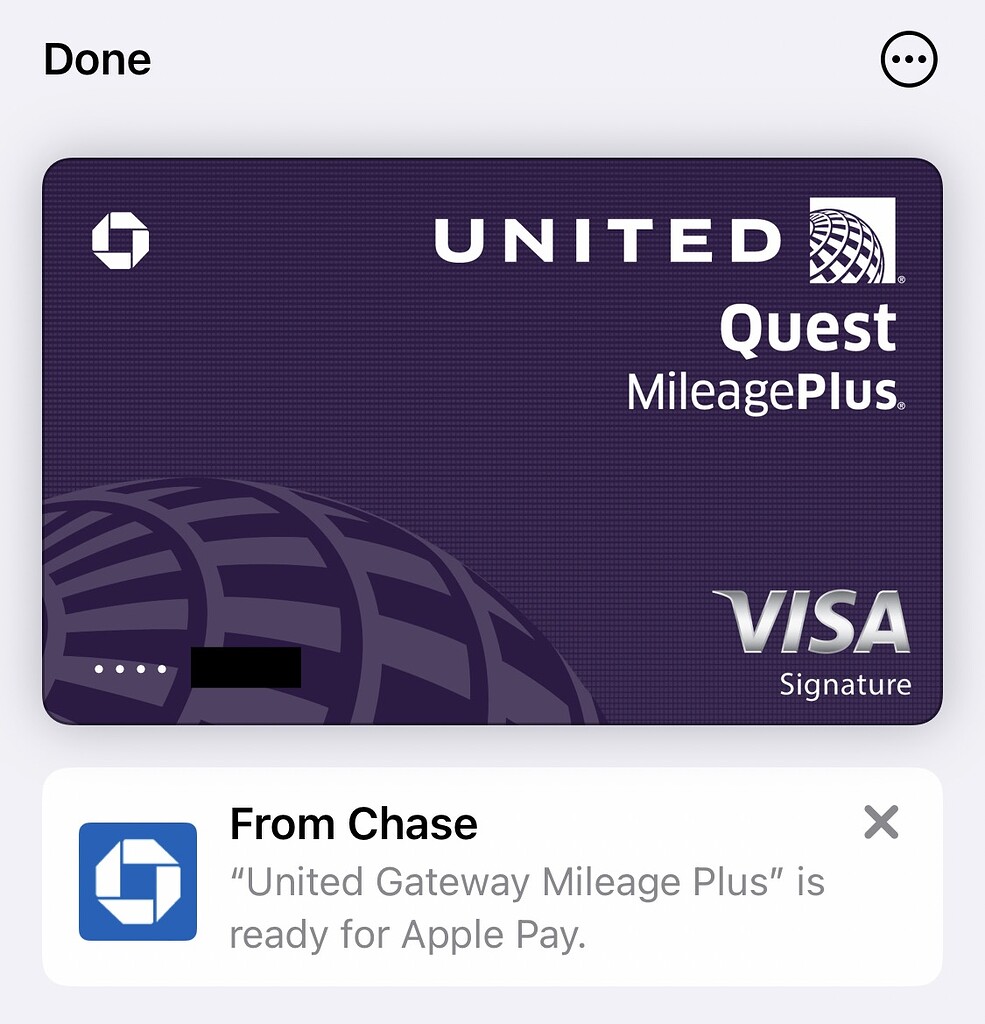Chase UA Quest 添加到 Apple Pay 被识别为 Gateway？ - 玩卡 - 美卡论坛