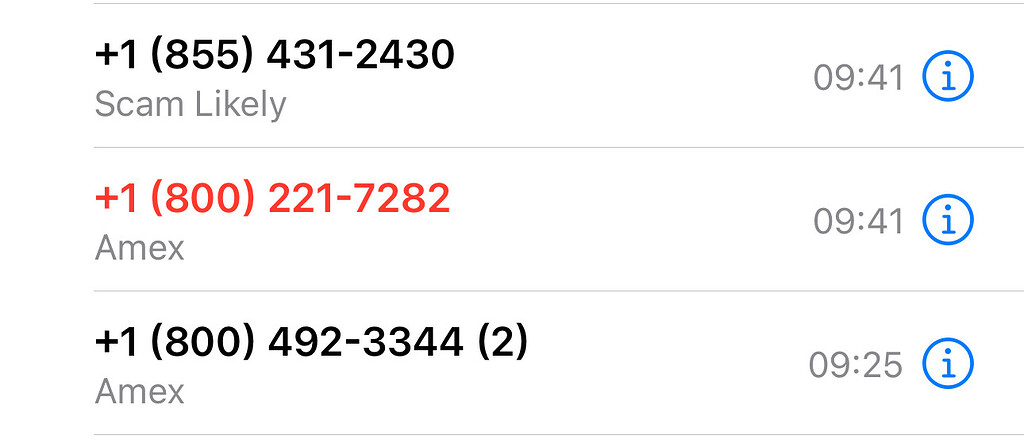 “AMEX fraud department” incoming call - amex美国运通 - 美卡论坛