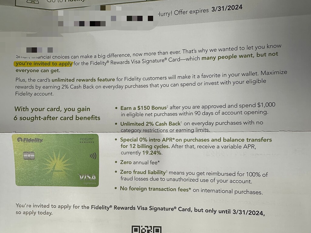 收到Fidelity Rewards的开户$150开卡奖励 - 信用卡 - 美卡论坛