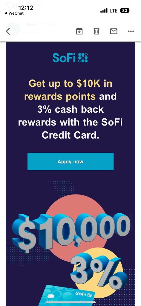 Sofi Credit Card $100 Sub + 3% cash back - 信用卡 - 美卡论坛