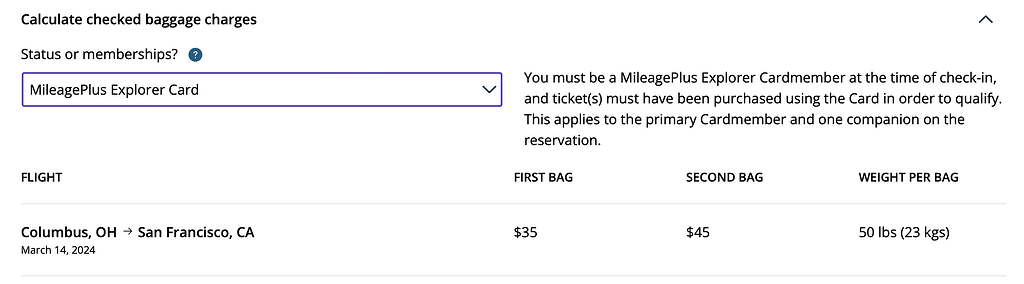 Chase UA Explorer定BE托运不免费吗？ - 旅行 - 美卡论坛