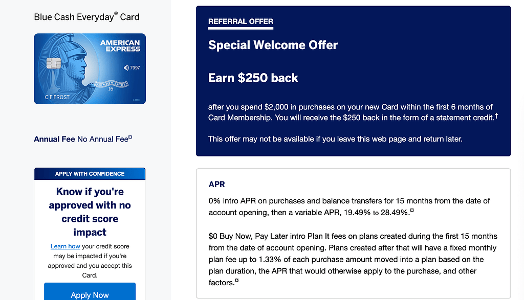 Blue Cash Everyday 新offer？ - 玩卡 - 美卡论坛