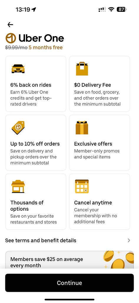 Uber One 5 Months Free - 败家 - 美卡论坛