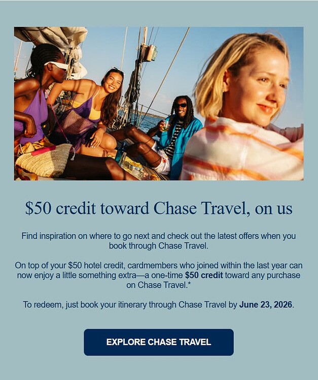 新卡CSP持有者有50刀额外Chase Travel Credit - 信用卡 - 美卡论坛