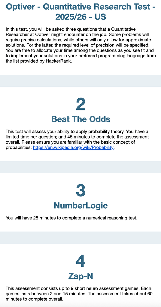 Optiver 的OA也太长了吧。。。。 - 搬砖 - 美卡论坛