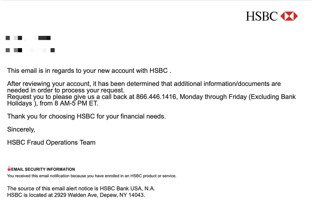 HSBC US Premier 被查水表？ - 银行账户 - 美卡论坛