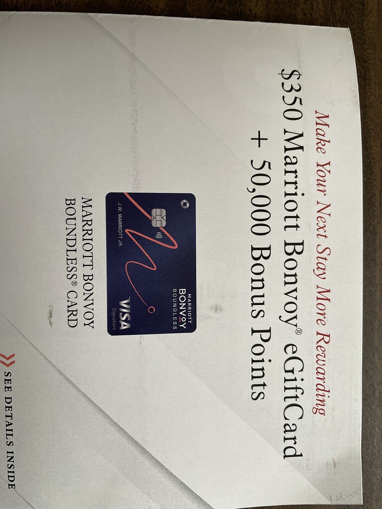 Chase Marriott Bonvoy Boundless card 新offer - 玩卡 - 美卡论坛