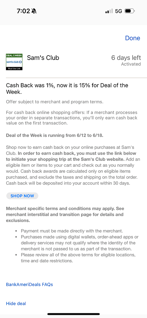 Sams BOA deal 15% off - 购物折扣 - 美卡论坛