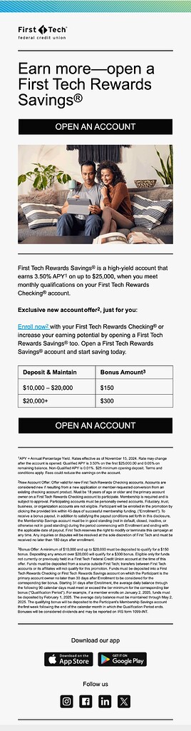 [Update]First Tech Checking/Saving奖励 - 玩卡 - 美卡论坛