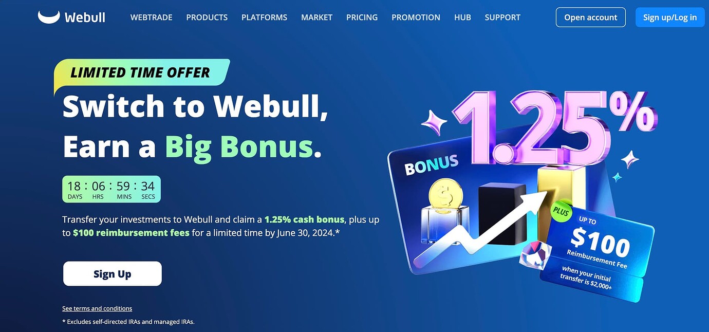 WeBull 转账1.25% 奖励，比 Robinhood 更高啊，为什么没人气 - 理财 - 美卡论坛