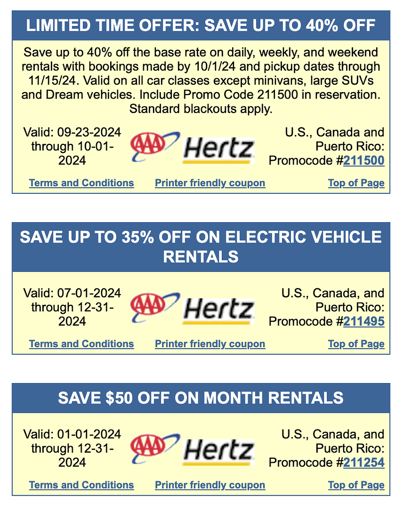 Hertz Promotional Coupon (PC)集合贴 - 租车 - 美卡论坛