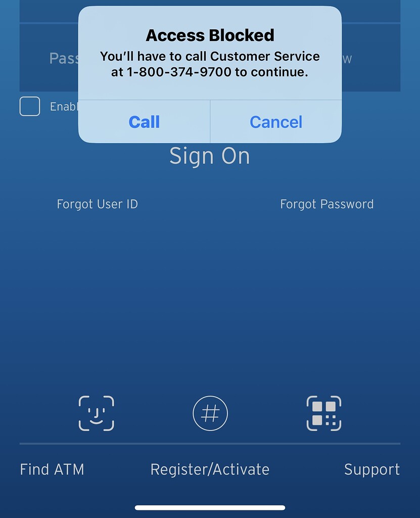 Citi app登陆显示 access blocked - 信用卡 - 美卡论坛