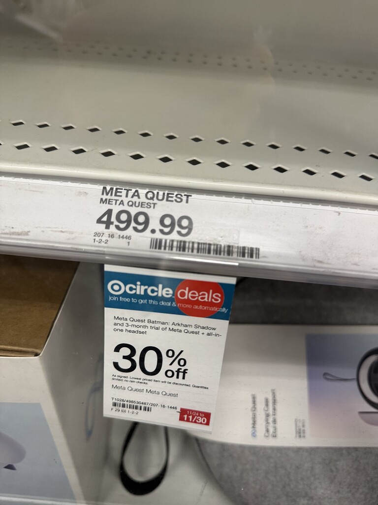 【dead】meta quest 3 $350 target in store only - 败家 - 美卡论坛