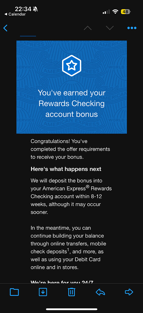 amex rewards checking开户奖励终于发了 - 玩卡 - 美卡论坛