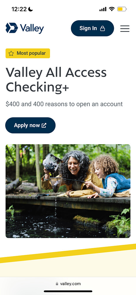 Valley Bank Checking DD $400 Bonus - 银行账户 - 美卡论坛