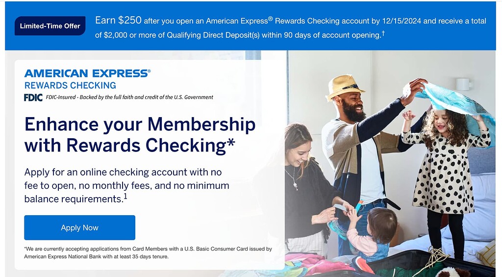 Amex Checking $250 开卡奖励 [Targeted?] - 银行账户 - 美卡论坛