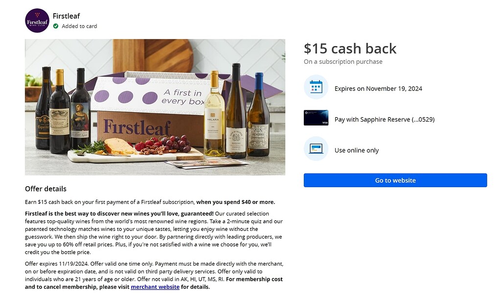 Firstleaf 20刀 六瓶酒 - 购物折扣 - 美卡论坛