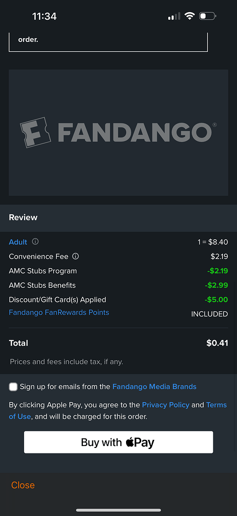 Fandango 下周二免费电影 - 败家 - 美卡论坛