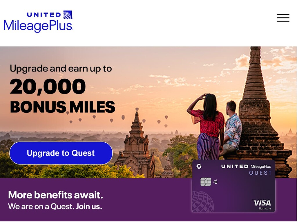 Chase UA Quest 升级 Offer - 信用卡 - 美卡论坛
