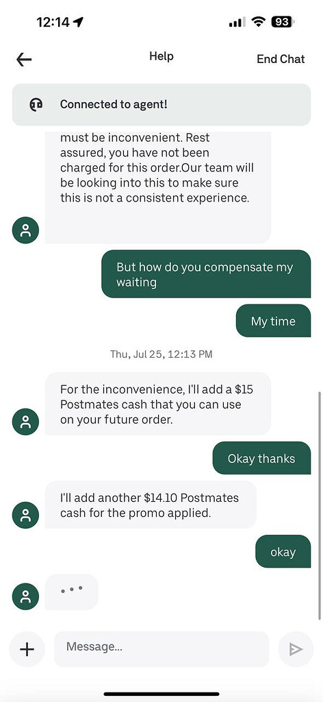 postmates order cancelled 后赛博乞讨获得 $15 uber cash - 败家 - 美卡论坛