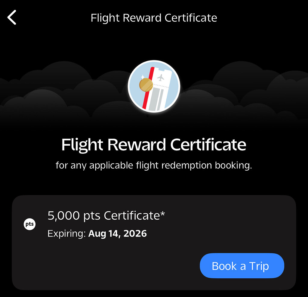 CSR送的 Air Canada 5000 pts certificate 到账了 - 玩卡 - 美卡论坛