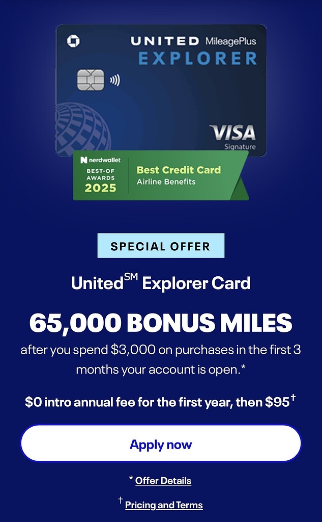 分享最新 UA Explorer Offer 65k+5k+免首年年费 - 信用卡 - 美卡论坛