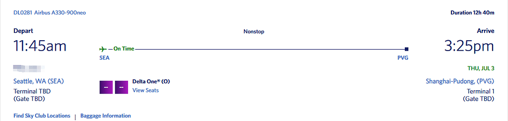 delta one SEA PVG 大放票了 VS/AF - 旅行 - 美卡论坛