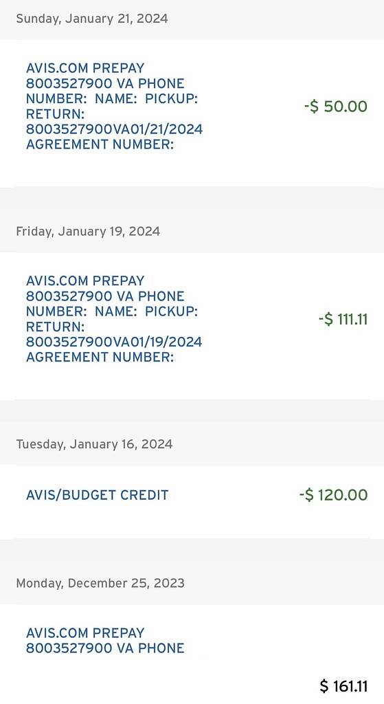 Avis Prepaid 无损退款 - 租车 - 美卡论坛