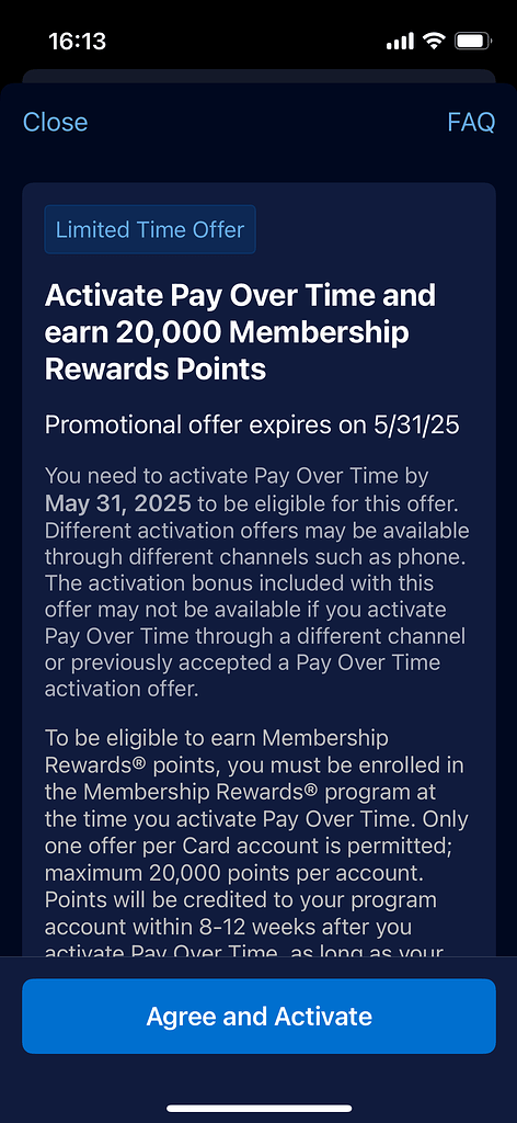 amex pay over time又来了 - 玩卡 - 美卡论坛